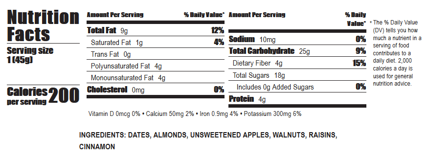 LARABAR Apple Pie - 5 count ($1.39 per bar) – Race Pace Foods
